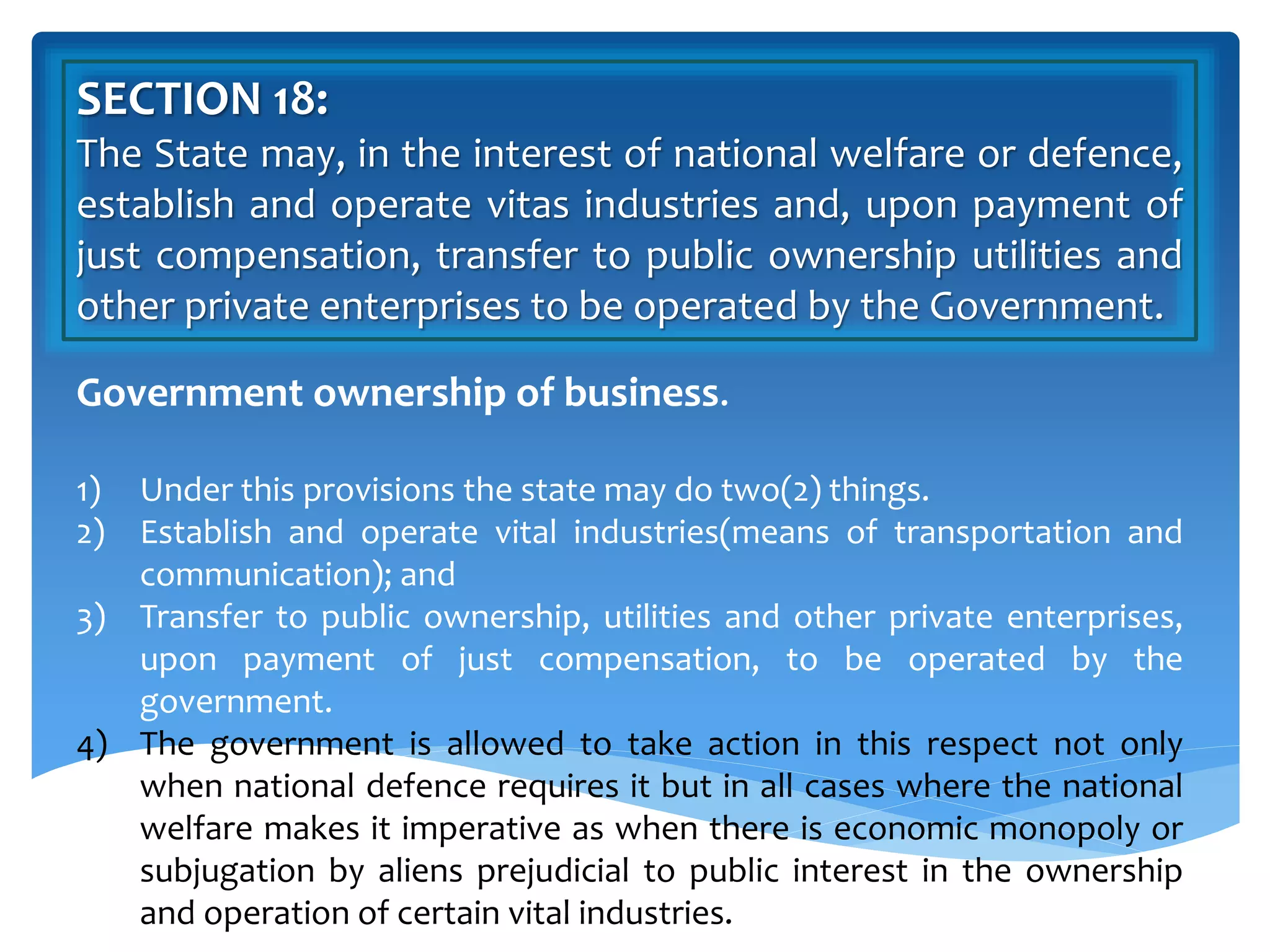 Article 12 national economy and patrimony | PPTX