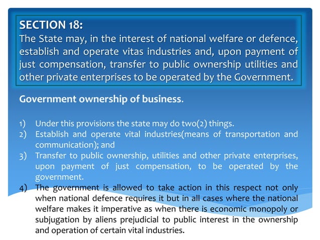 Article 12 national economy and patrimony | PPTX