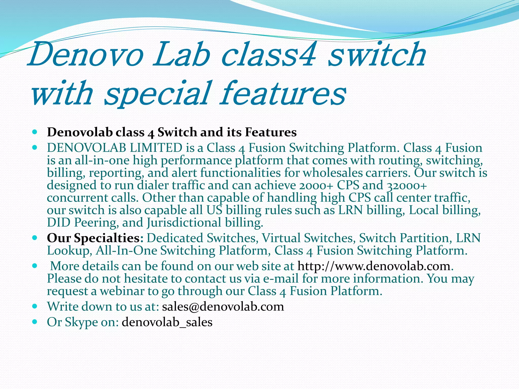 class4 special switch | PPT | Free Download