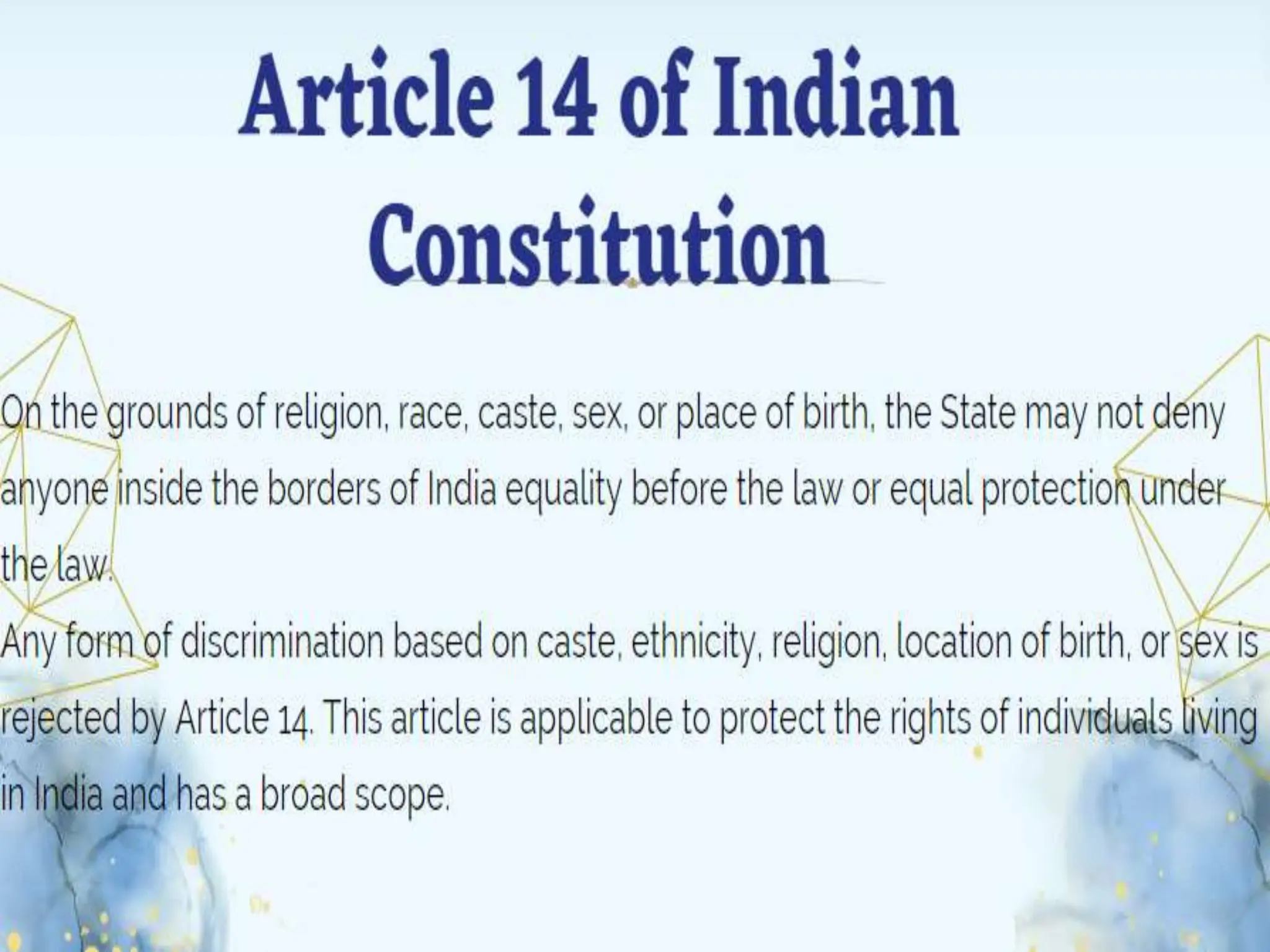Article 14 Pptx Presentation Of Indian Constitution Pptx