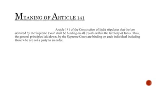 Article 141 | PPTX
