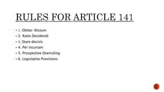 Article 141 | PPTX