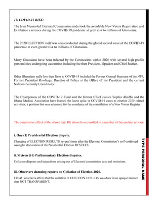 Article 146 PETITION for the Removal of EC Chairperson JEAN ADUKWEI ...