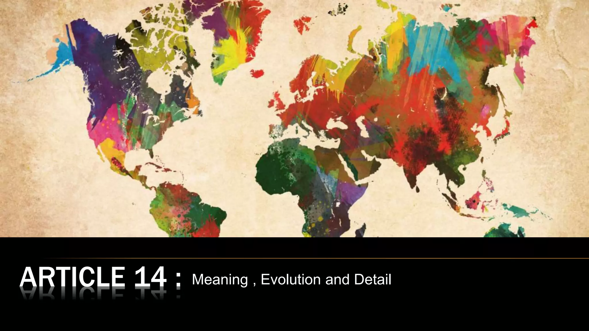 Article 14: the concept of equality | PPTX