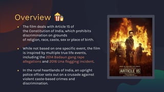 Article 15 MOVIE REVIEW PPT | PPTX