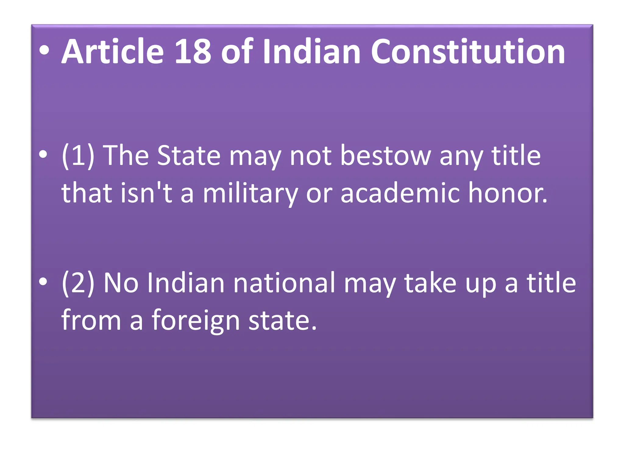 article 18 of indian constitution.ppt presentationx | PPTX