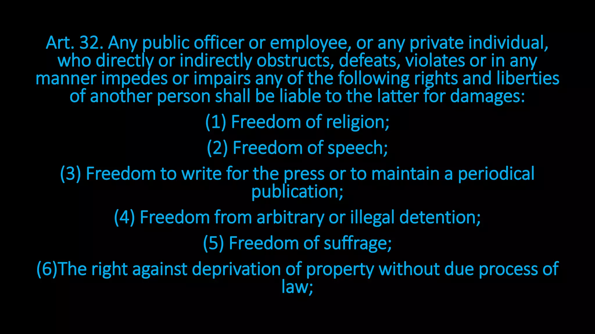 Article 19 to 36 of the civil code of the philippines (human relations) | PPTX