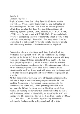 Article 1Discussion point Topic Computerized Operating Syst.docx