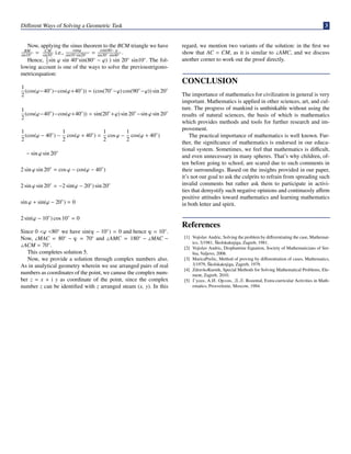 Different Ways of Solving a Geometric Task | PDF