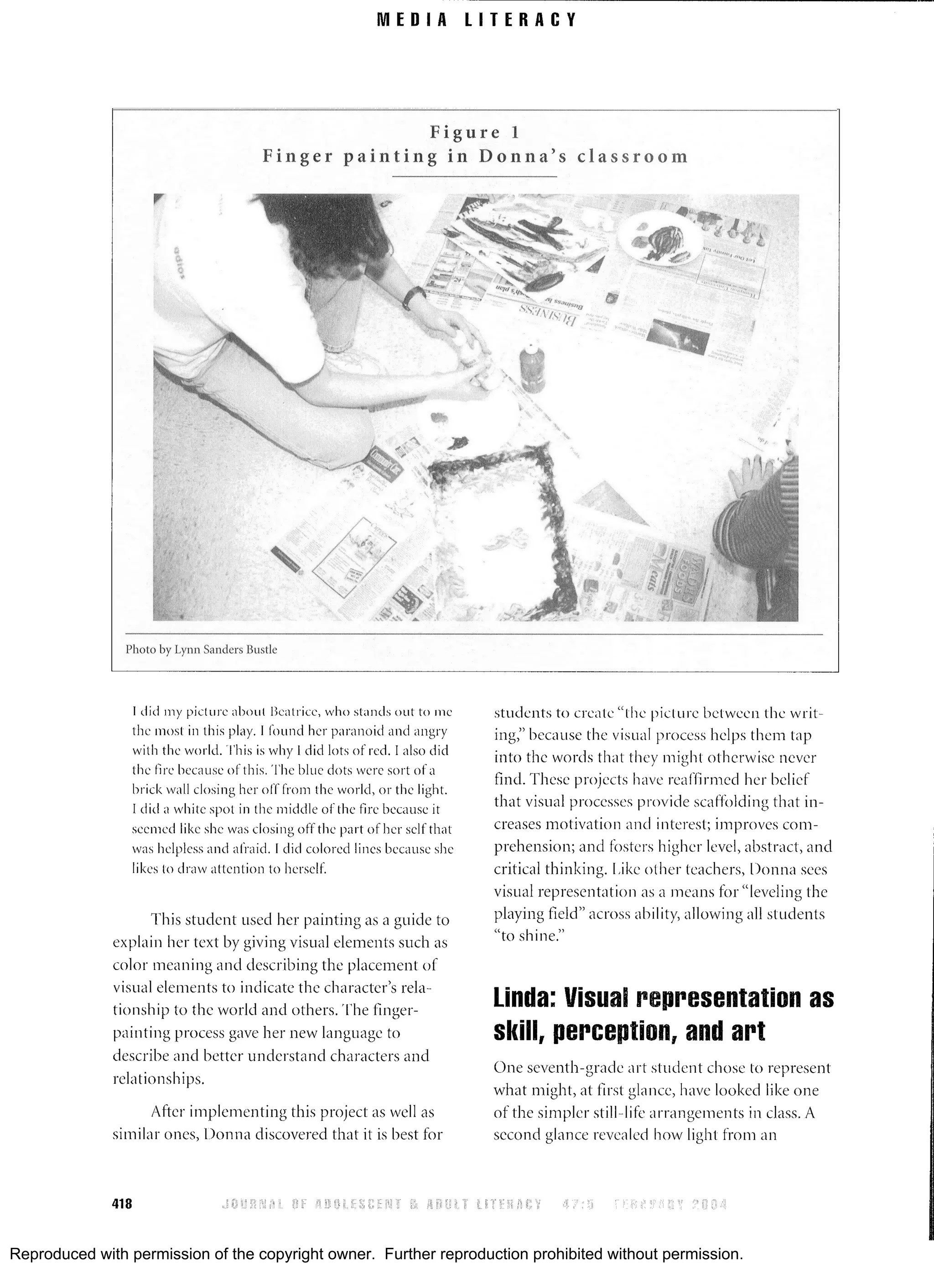 Article 2: THE ROLE OF VISUAL REPRESENTATION IN THE ASSESSMENT OF ...