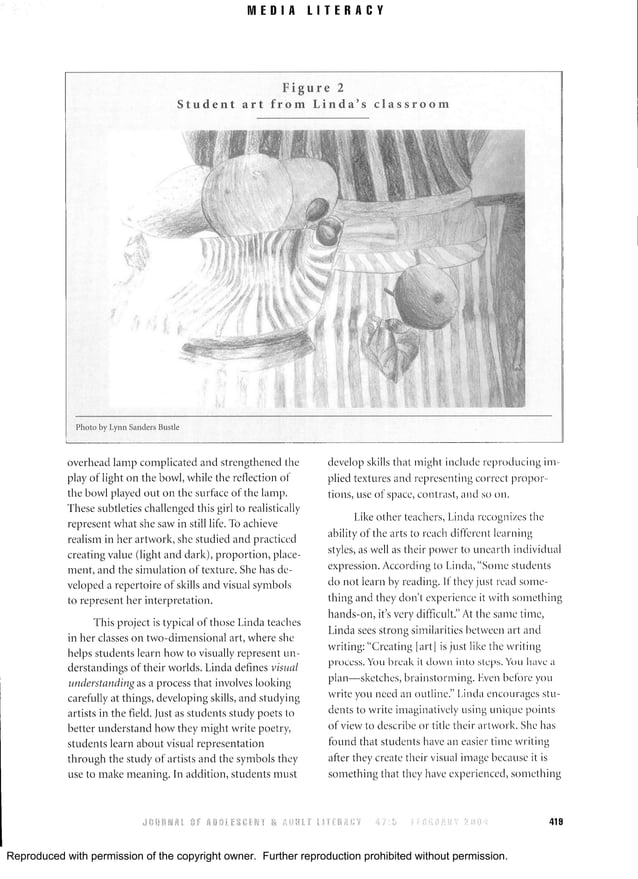 Article 2: THE ROLE OF VISUAL REPRESENTATION IN THE ASSESSMENT OF ...