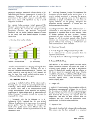 A Study on Customer Perception on Retail Services in Select Organized ...