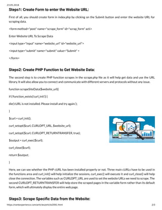 Semalt: 3 Steps To PHP Web Page Scraping Web | PDF