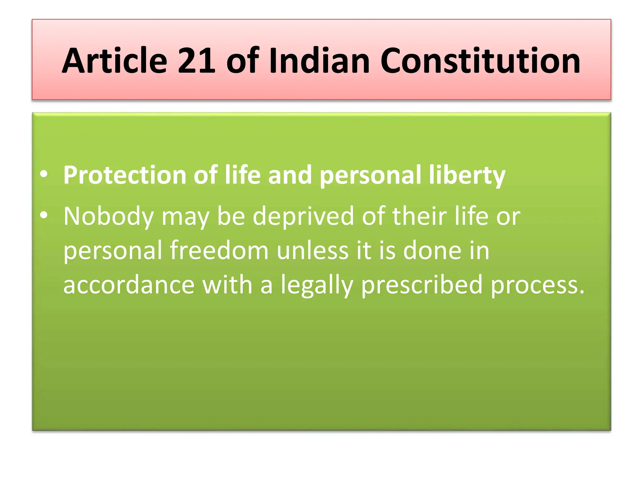 Article 21 of indian costitution.pptx presentation | PPT