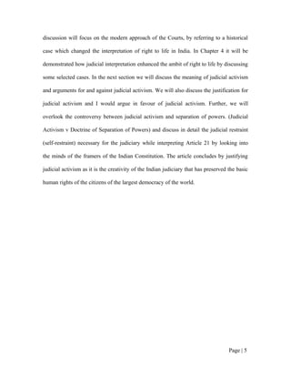 Article 21 right to live | DOC