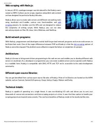 Semalt: Web Scraping With Node JS