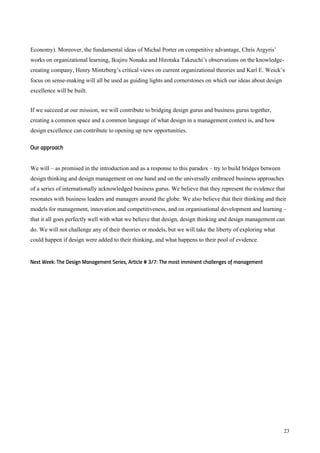 The Design Management series 2/7 WHY Design Managment NOW ? | PDF