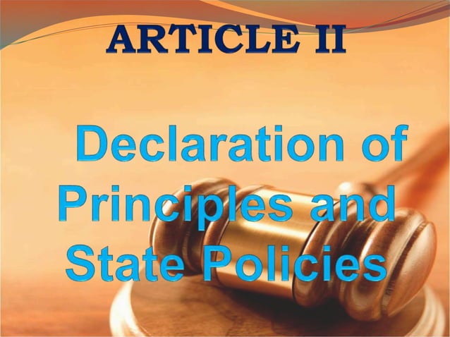 Article 2 Philippine Constitution | PPTX | Political Issues & policy ...