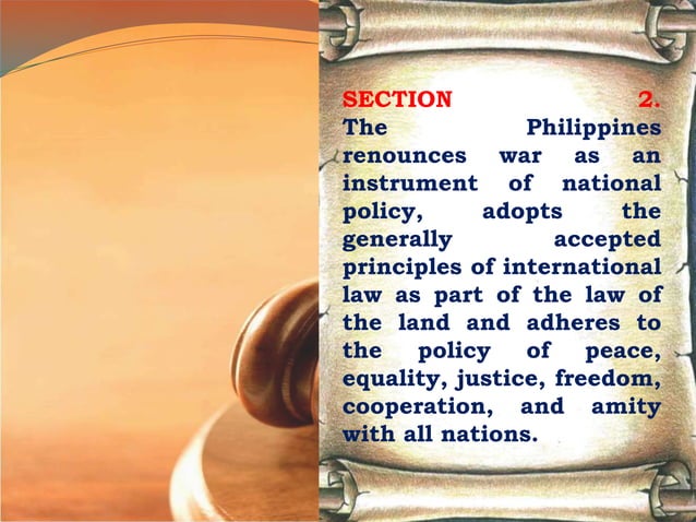 Article 2 Philippine Constitution | PPTX | Political Issues & policy | Politics