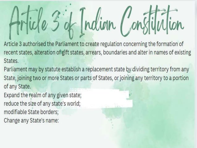 Article 2 of indian constitution.pptx presentation | PPTX
