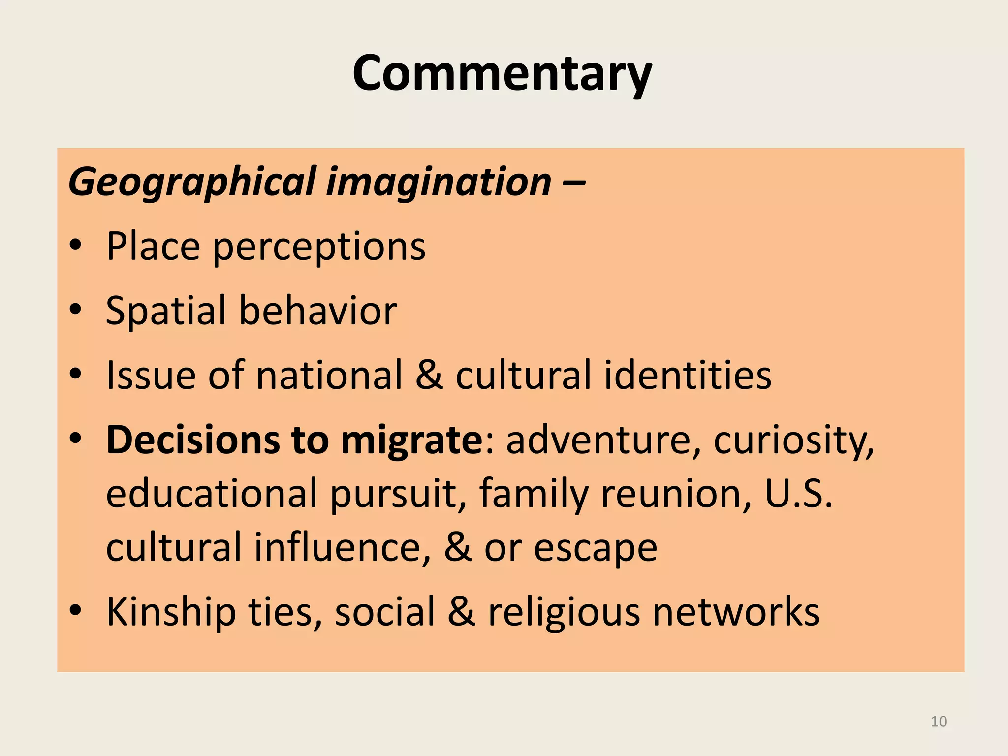 Article #2 outline the geographical imagination | PPTX