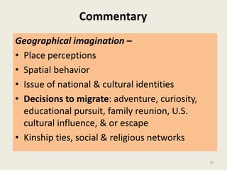 Article #2 outline the geographical imagination | PPTX