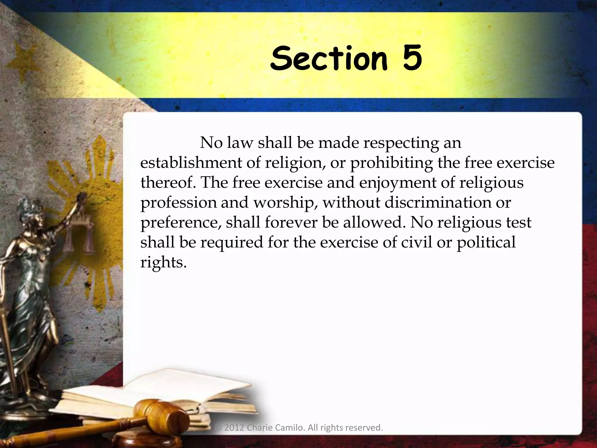 Philippine Constitution 1987 (Article 3 - Bill of Rights) | PPTX