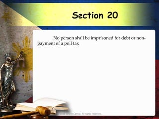 Philippine Constitution 1987 (Article 3 - Bill of Rights) | PPTX