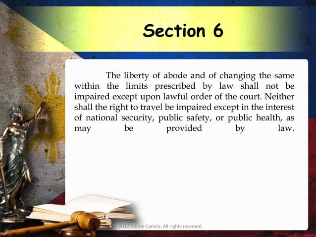 Philippine Constitution 1987 (Article 3 - Bill of Rights) | PPTX | Law