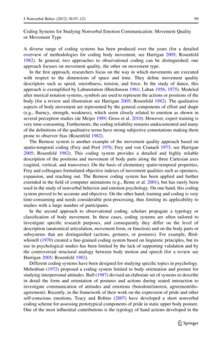 The Body Action and Posture Coding System (BAP): Development and ...