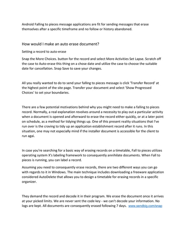 self destructing file sharing | PDF