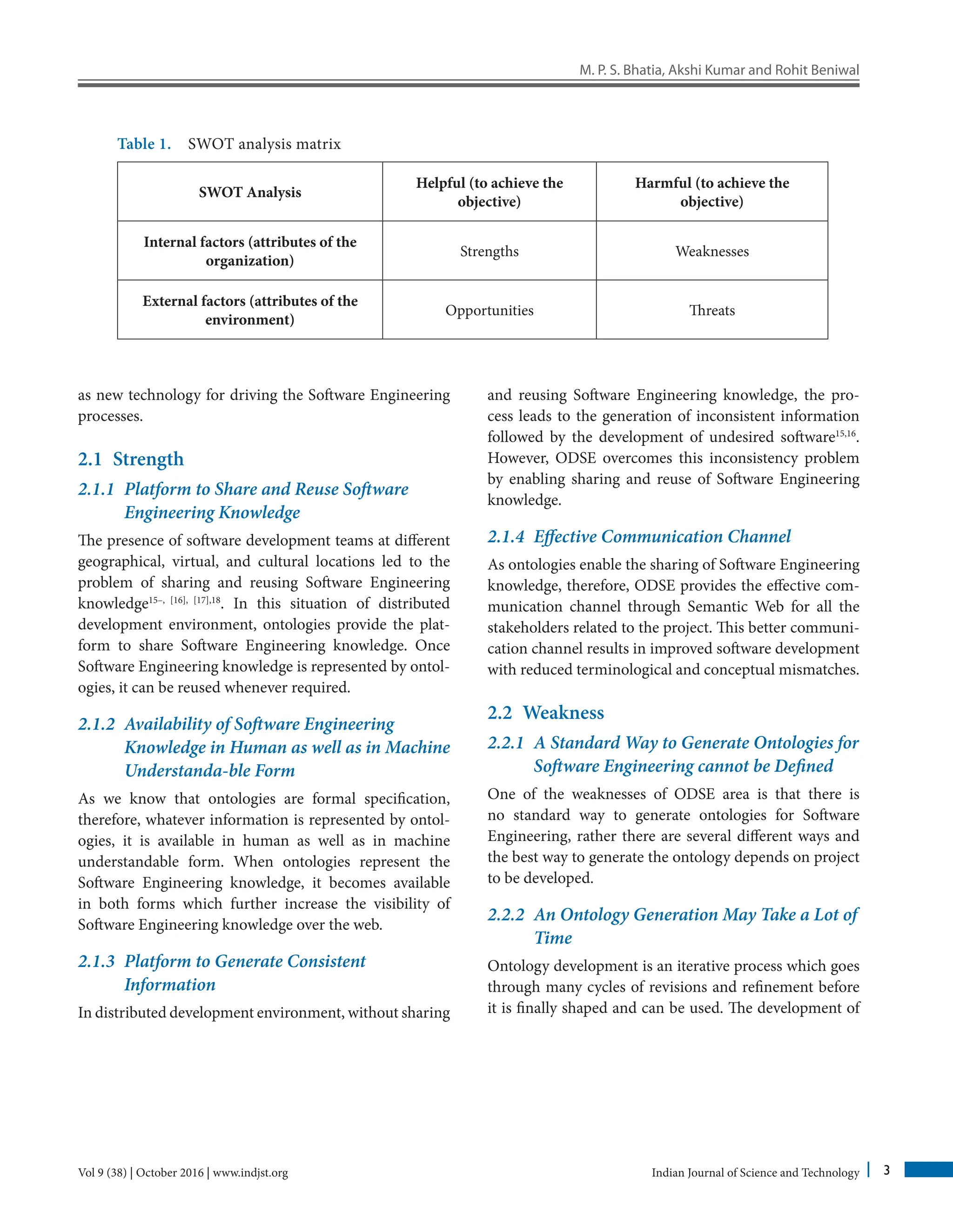 Article32 SWOT ANALYSIS OF ONTOLOGY DRIVEN SOFTWARE ENGINEERING | PDF