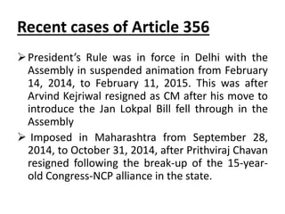 Article 356 | PPTX