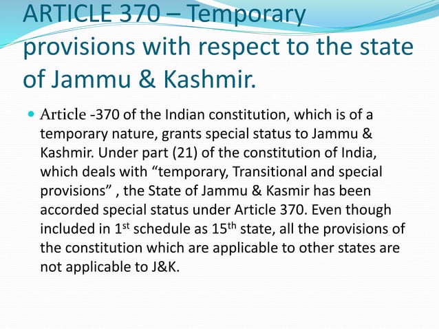 Article370 | PPTX | Law