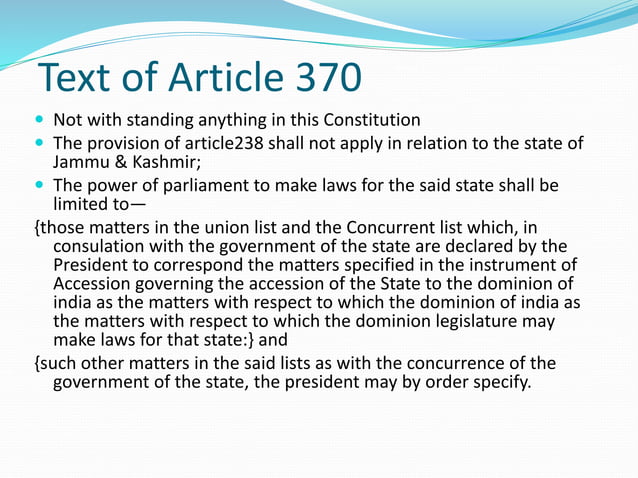 Article370 | PPTX | Law