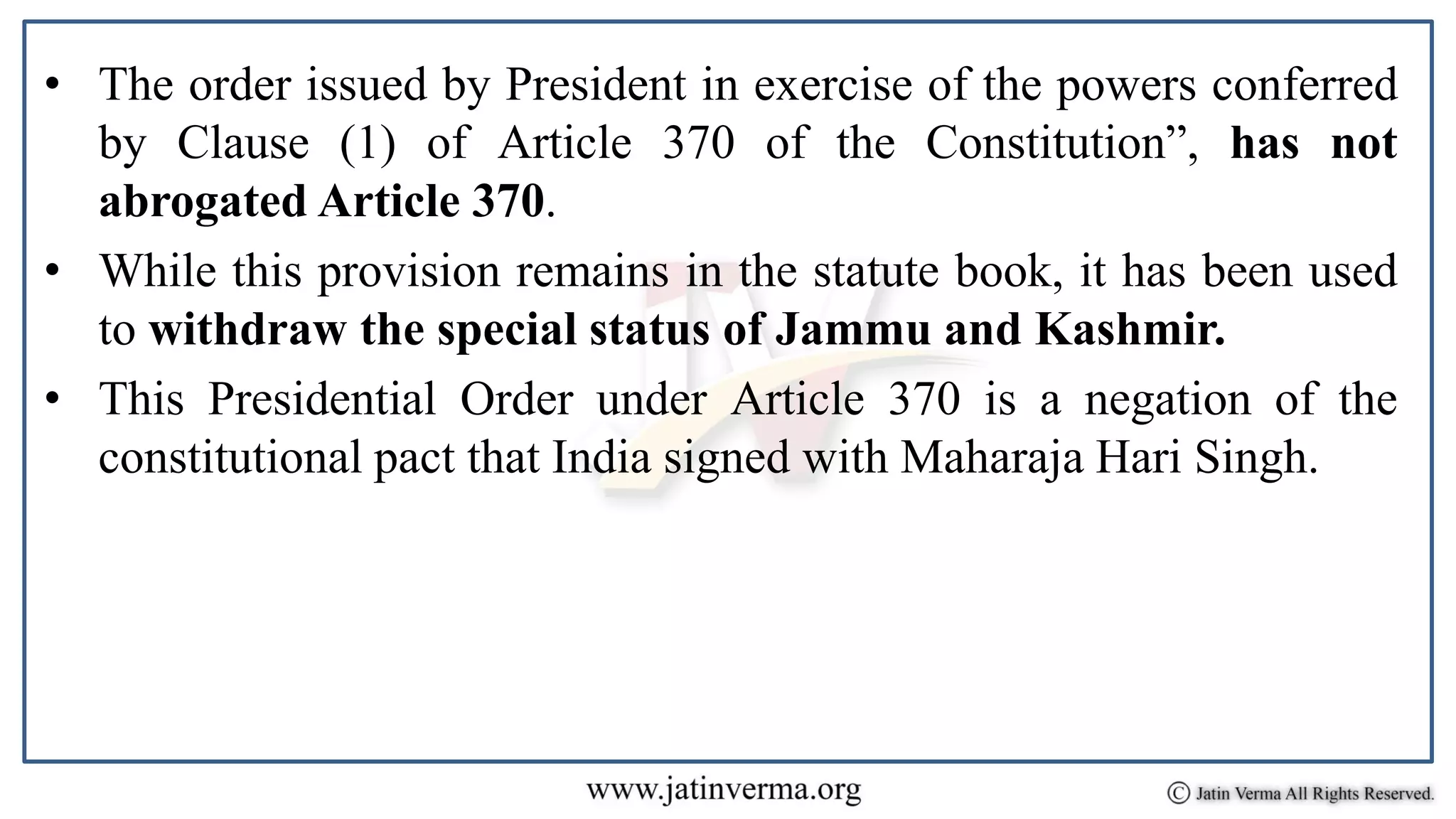 Article 370 Explained | PDF