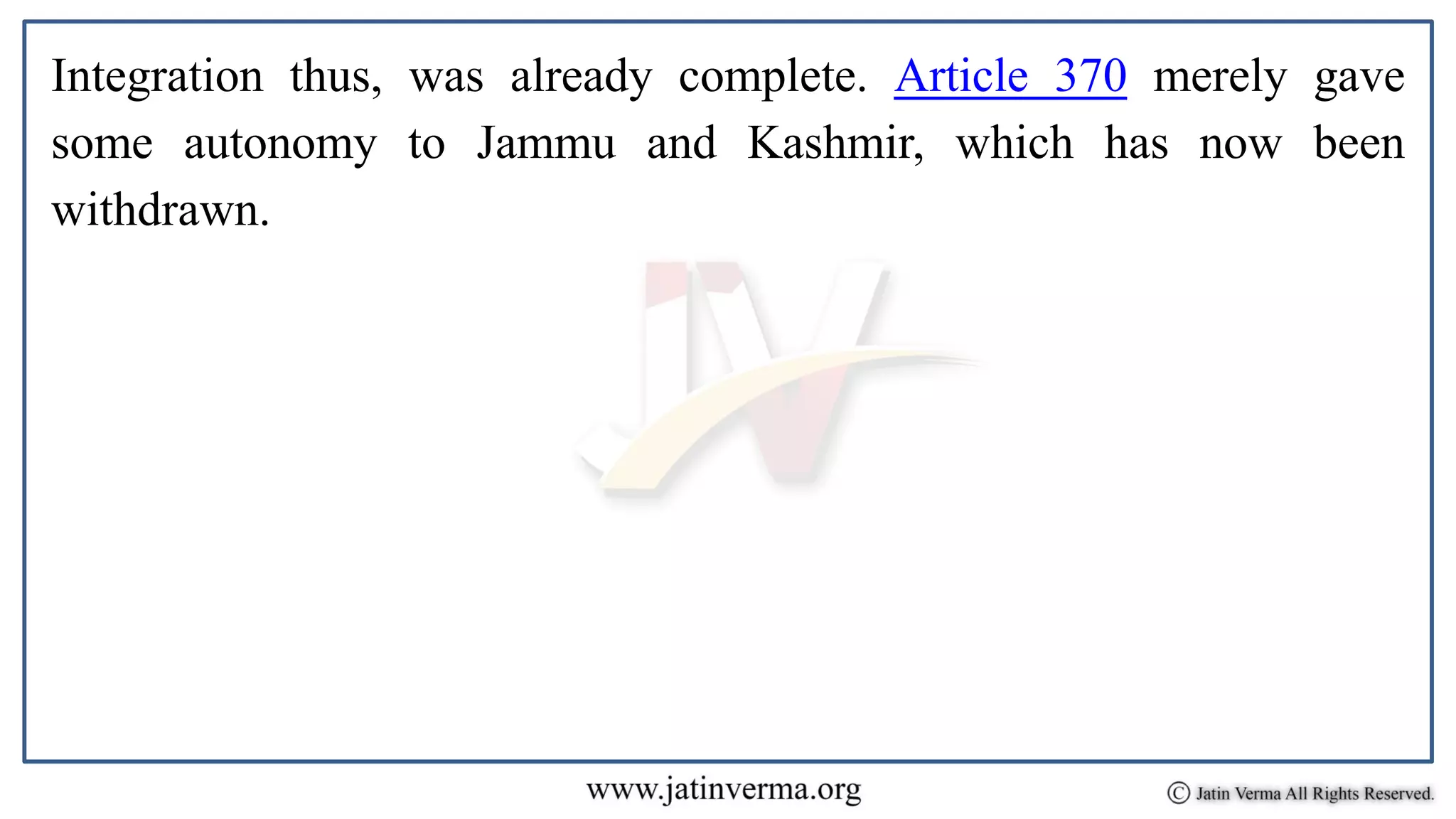Article 370 Explained | PDF