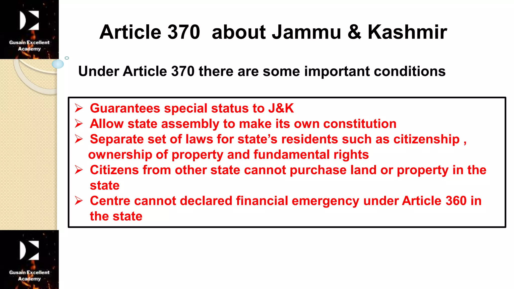 What is Article 370 ? | PPT