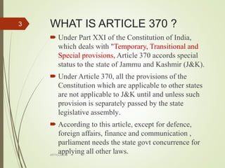 Article 370 | PPTX