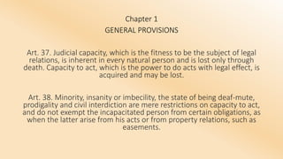 Article 37 to 47 - Persons - Civil Code of the Philippines | PPTX