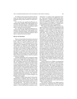 Classroom problem faced teacher in private school | PDF