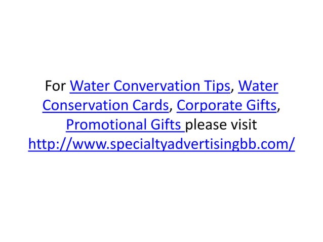 The Importance of Water Conservation Cards | PPT