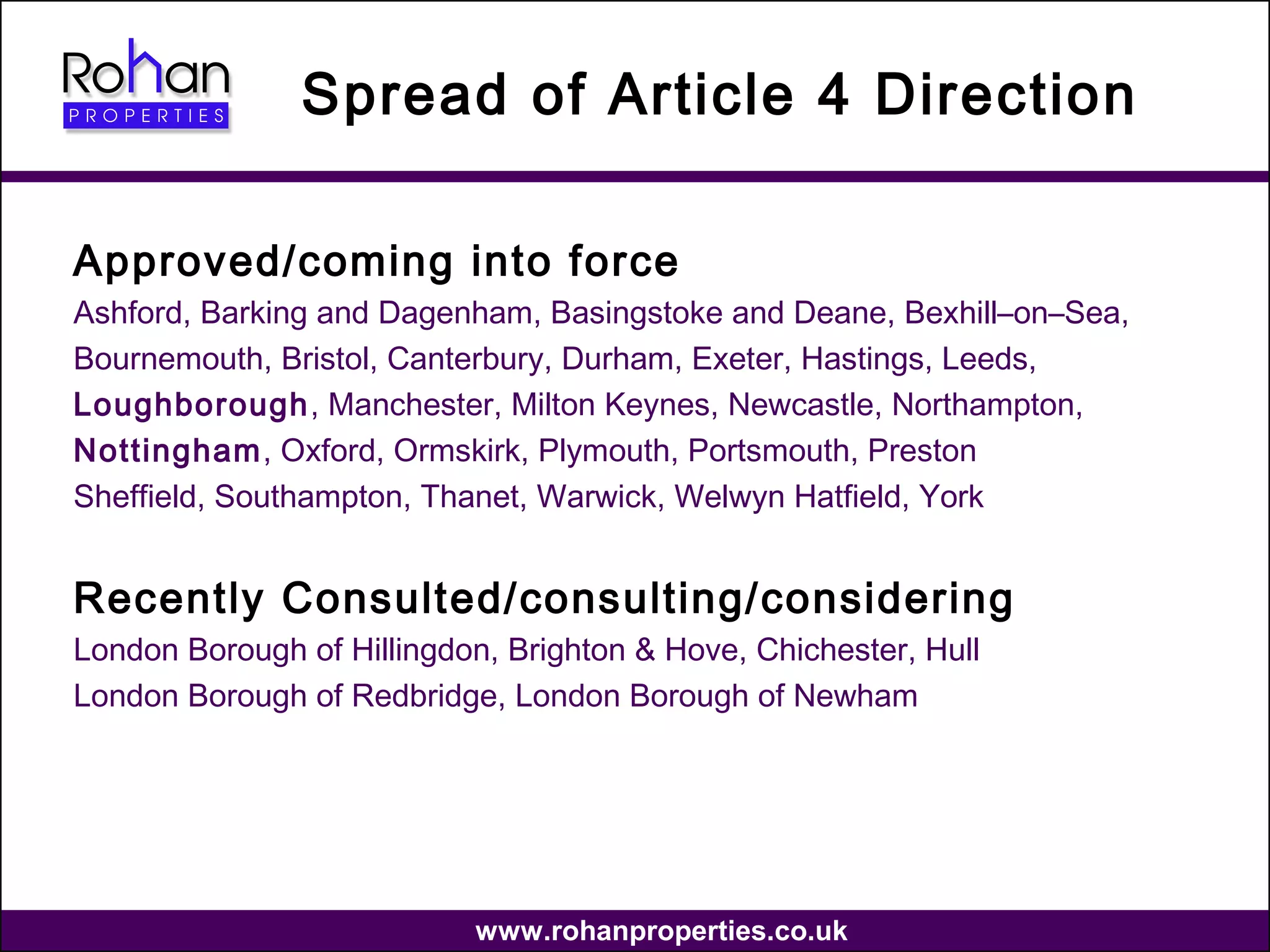 HMOs & Article 4 Direction | PPT