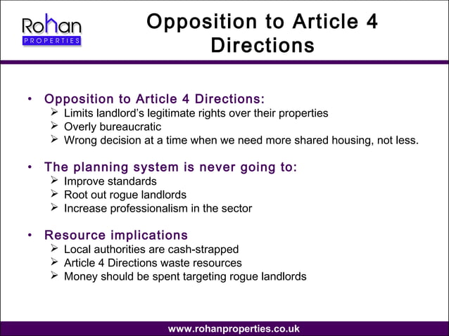 HMOs & Article 4 Direction | PPT