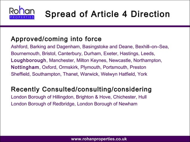 HMOs & Article 4 Direction | PPT