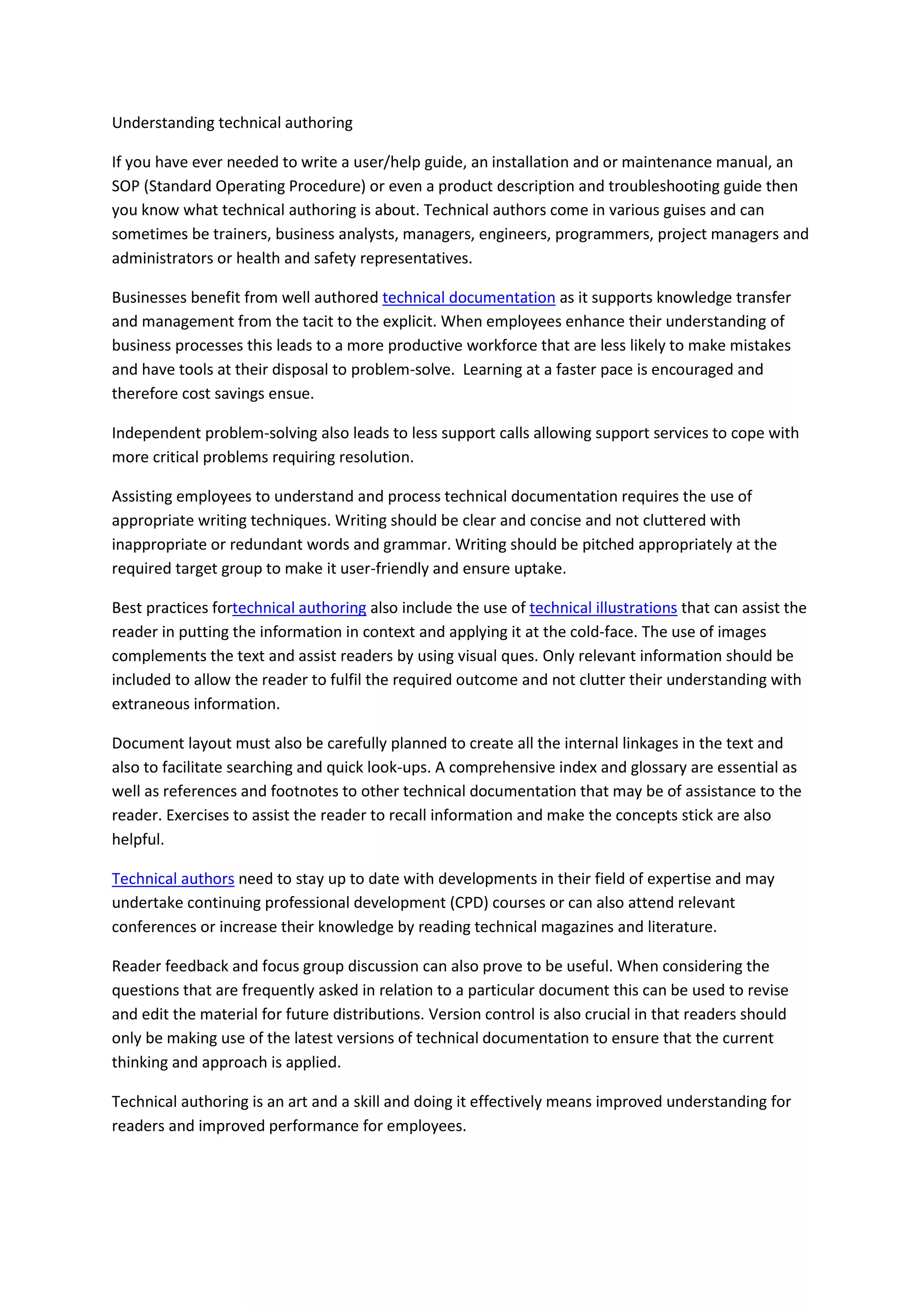 Technical Authoring | DOCX