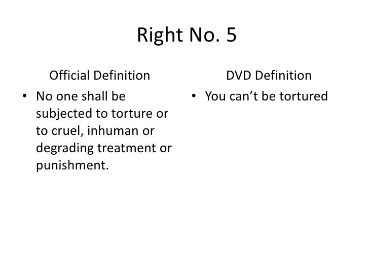 United Nations Declaration of Human Rights-Article 5