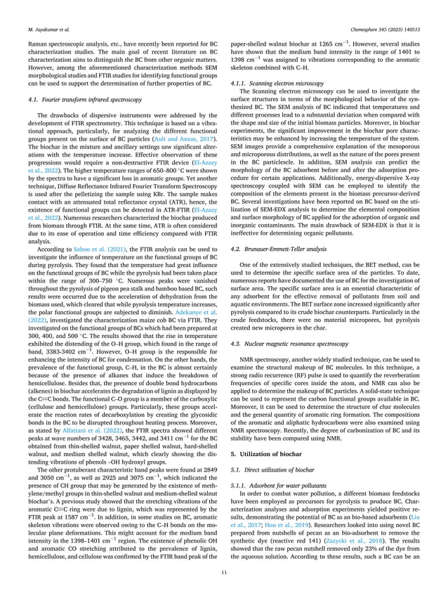 Comprehensive review on biochar utilization | PDF