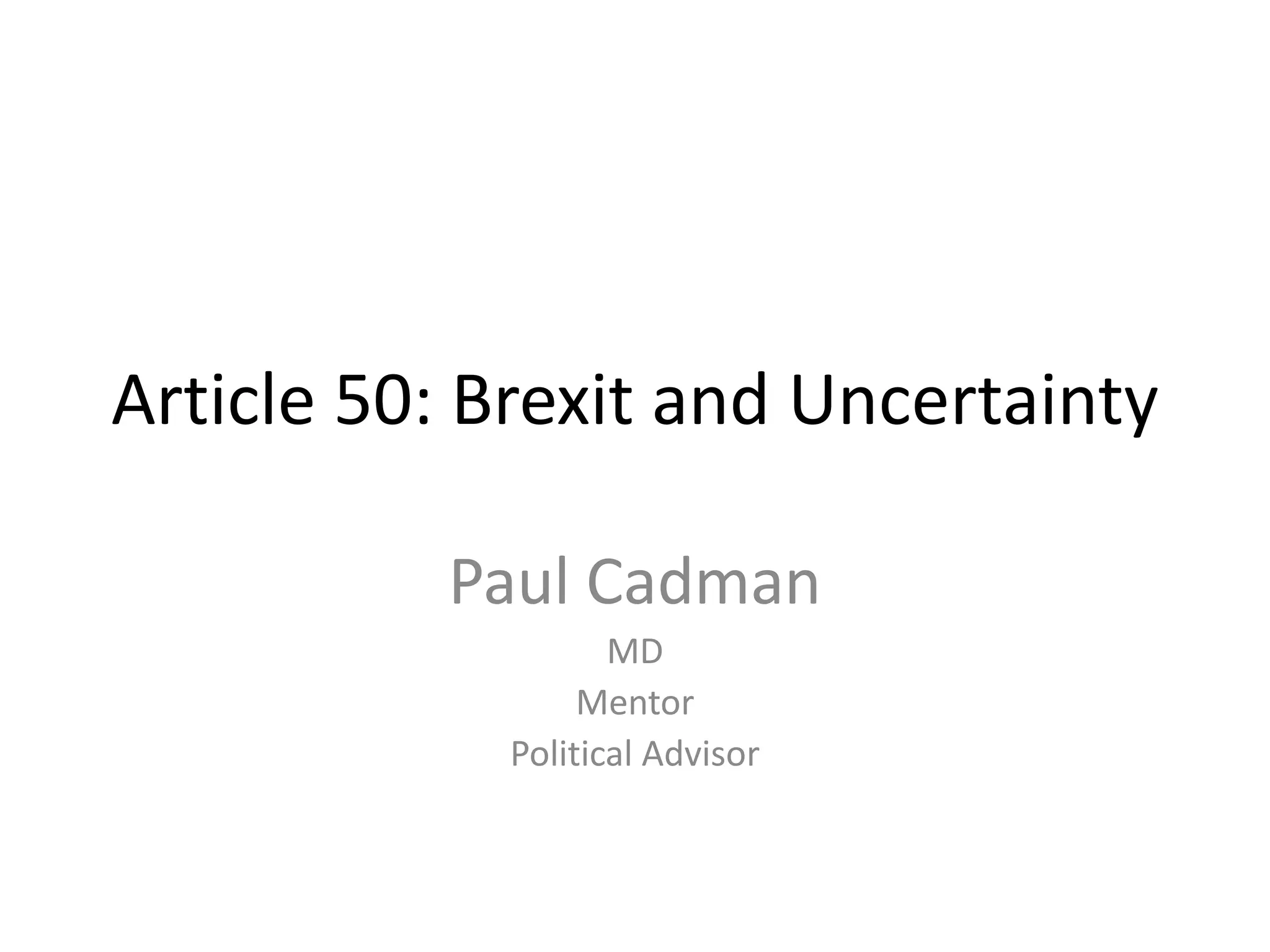 Article 50 | PPT