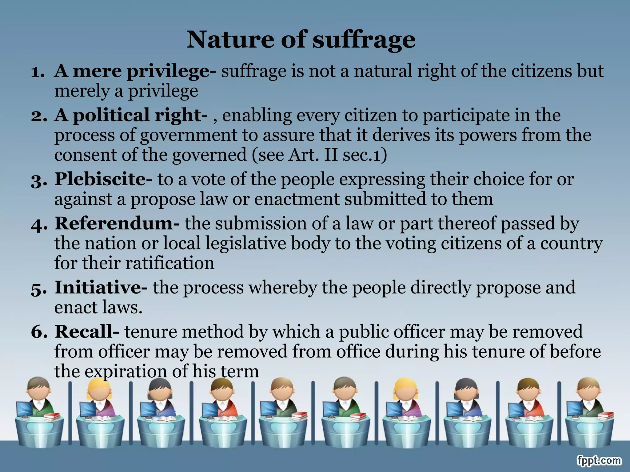 ARTICLE 5: SUFFRAGE | PPT